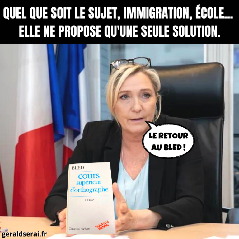 Elle a les mêmes idées que son père et sa grammaire ! - Gérald Serai